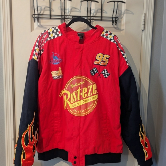 Boxlunch | Jackets & Coats | Pixars Cars Red Racing Jacket With Flame ...
